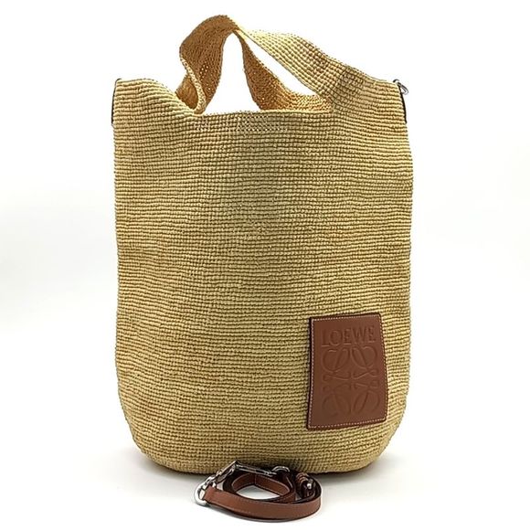 Loewe | Bags | Loewe Raffia Slit Bag | Poshmark
